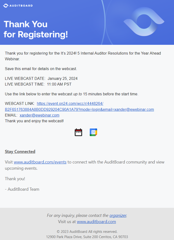 14 Webinar Confirmation Email Examples