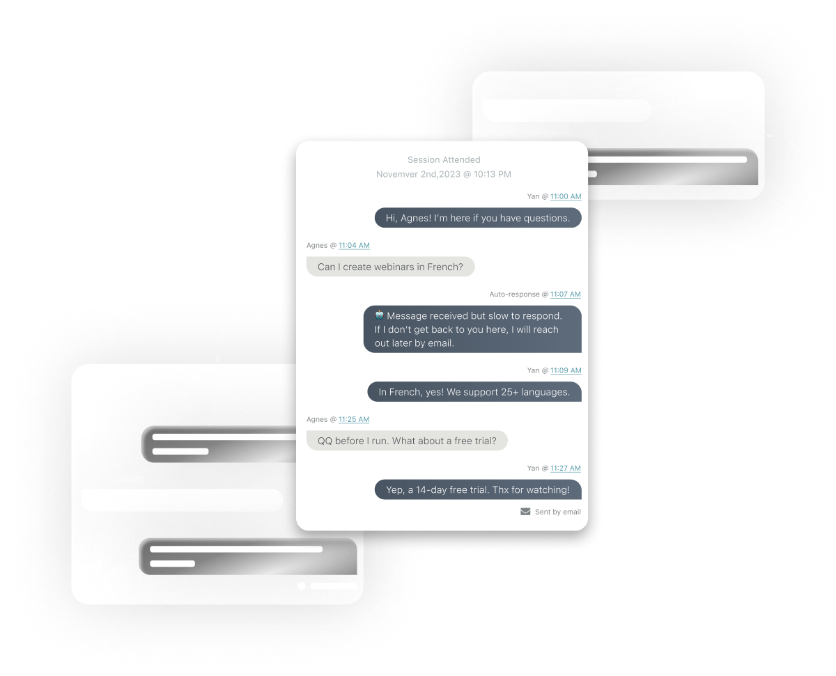 eWebinar Chat Features | Live and Asynchronous Chat with Notifications
