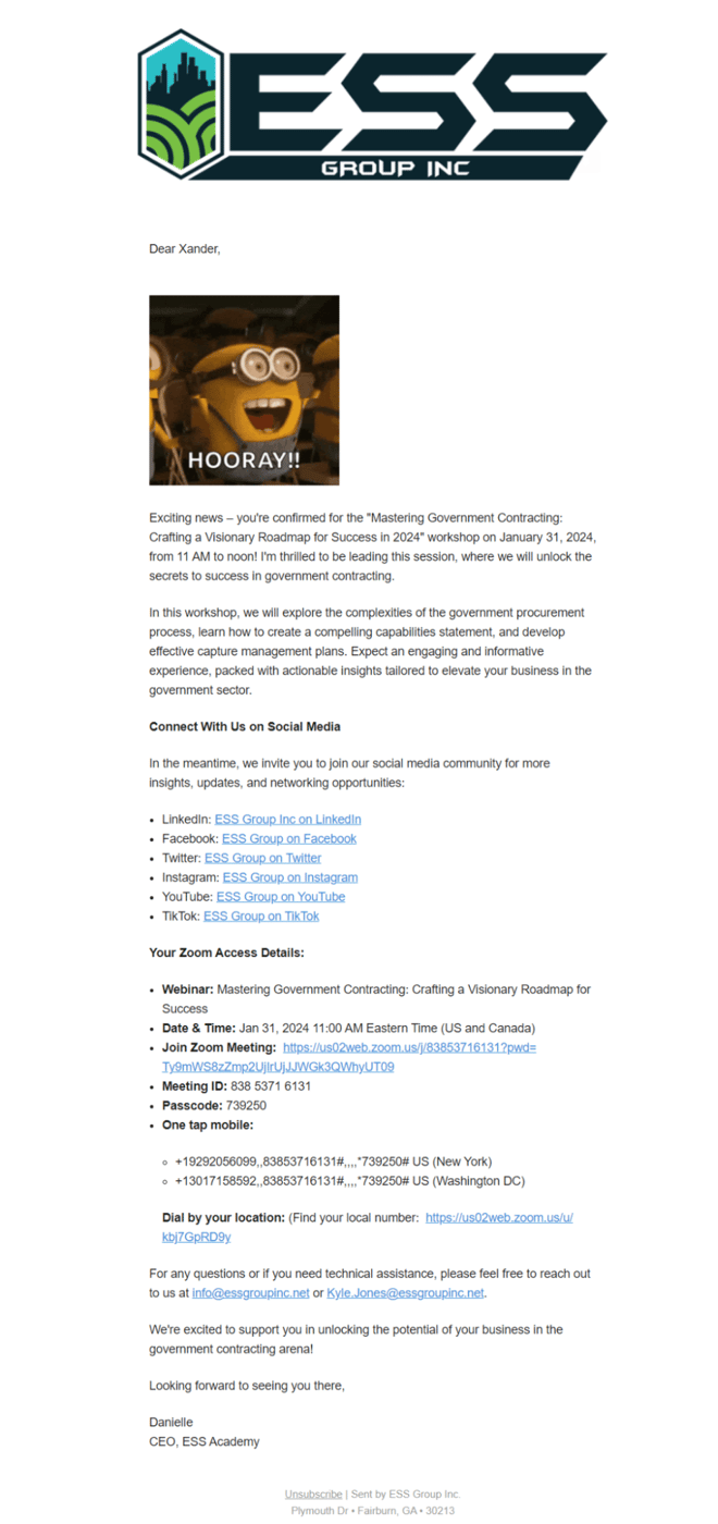 14 Webinar Confirmation Email Examples