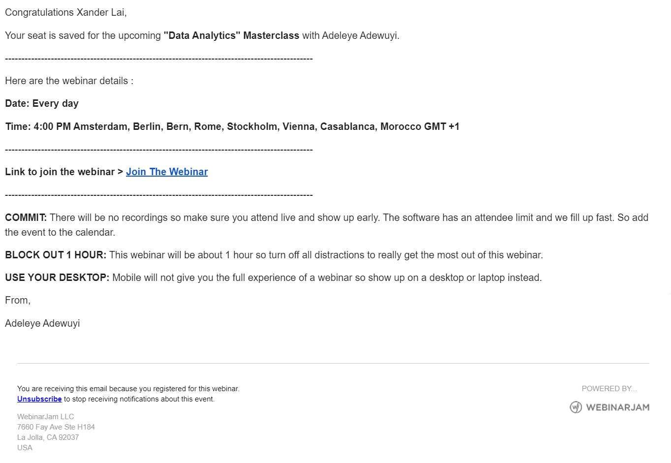 14 Webinar Confirmation Email Examples