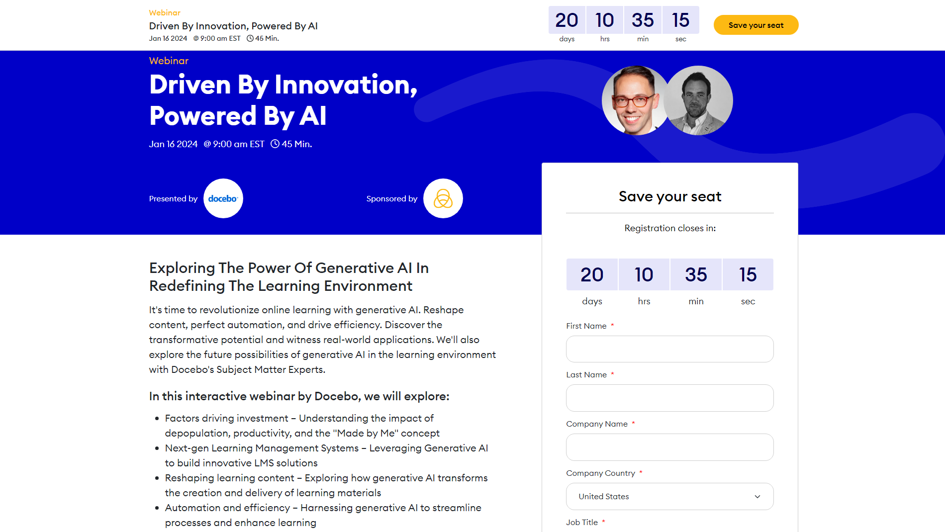 28 Webinar Landing Page Examples to Copy in 2025