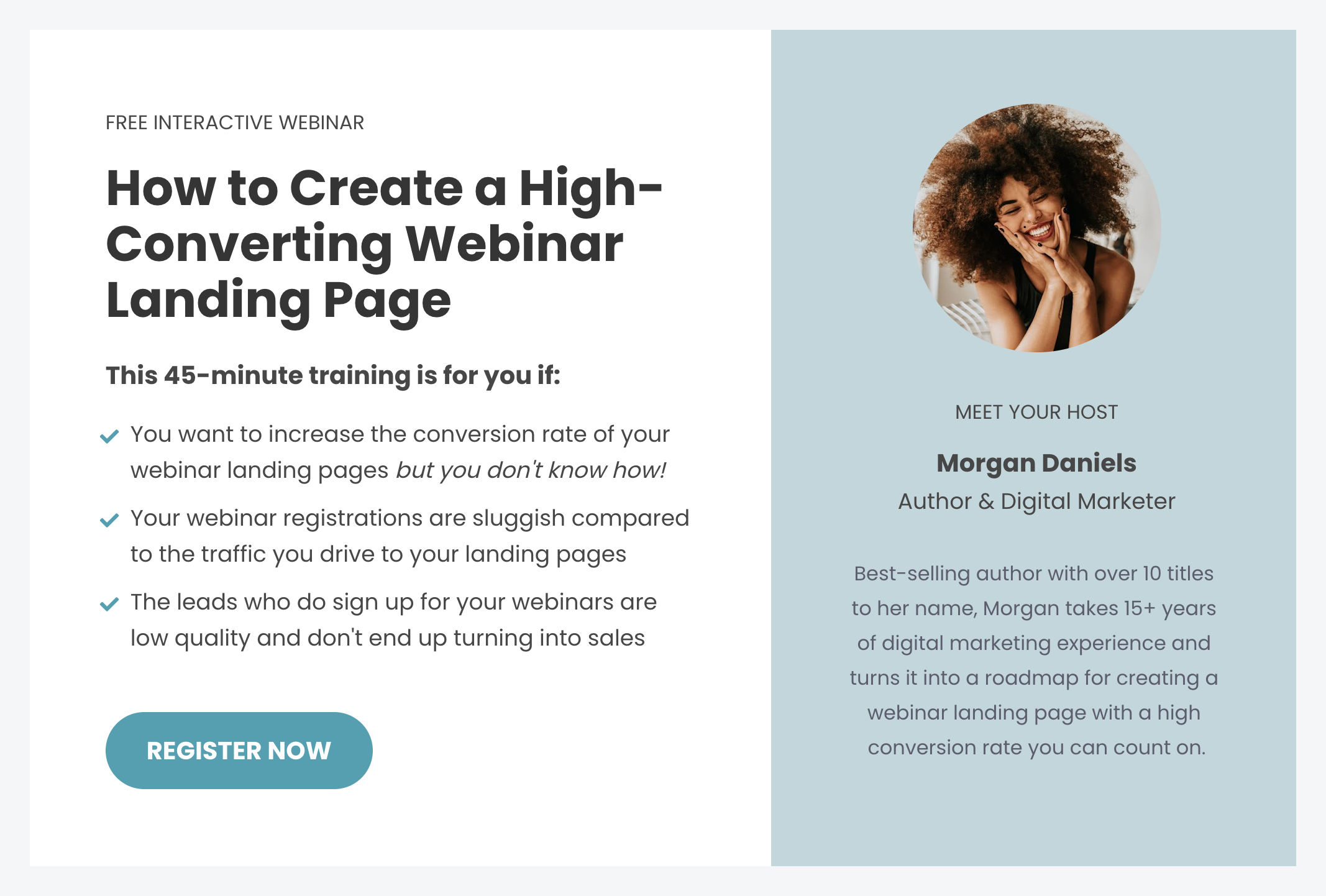 How to Create a High-Converting Webinar Landing Page for a Live or ...