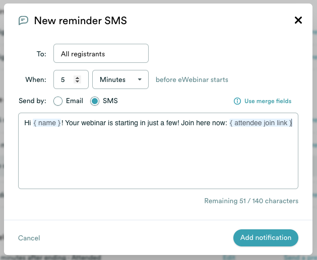 eWebinar Updates: Multiple chat moderators, Exit Room settings, and SMS ...